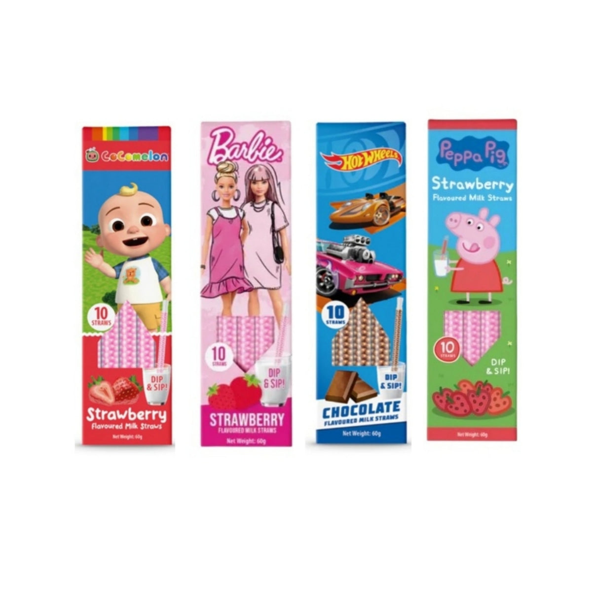 Character Dip & Sip Milk Straws – joyful hampers & more